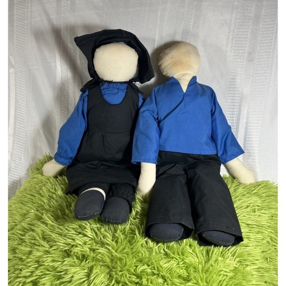 Unbranded | Toys | Vintage Amish Faceless Cloth Dolls 6 Man Woman ...